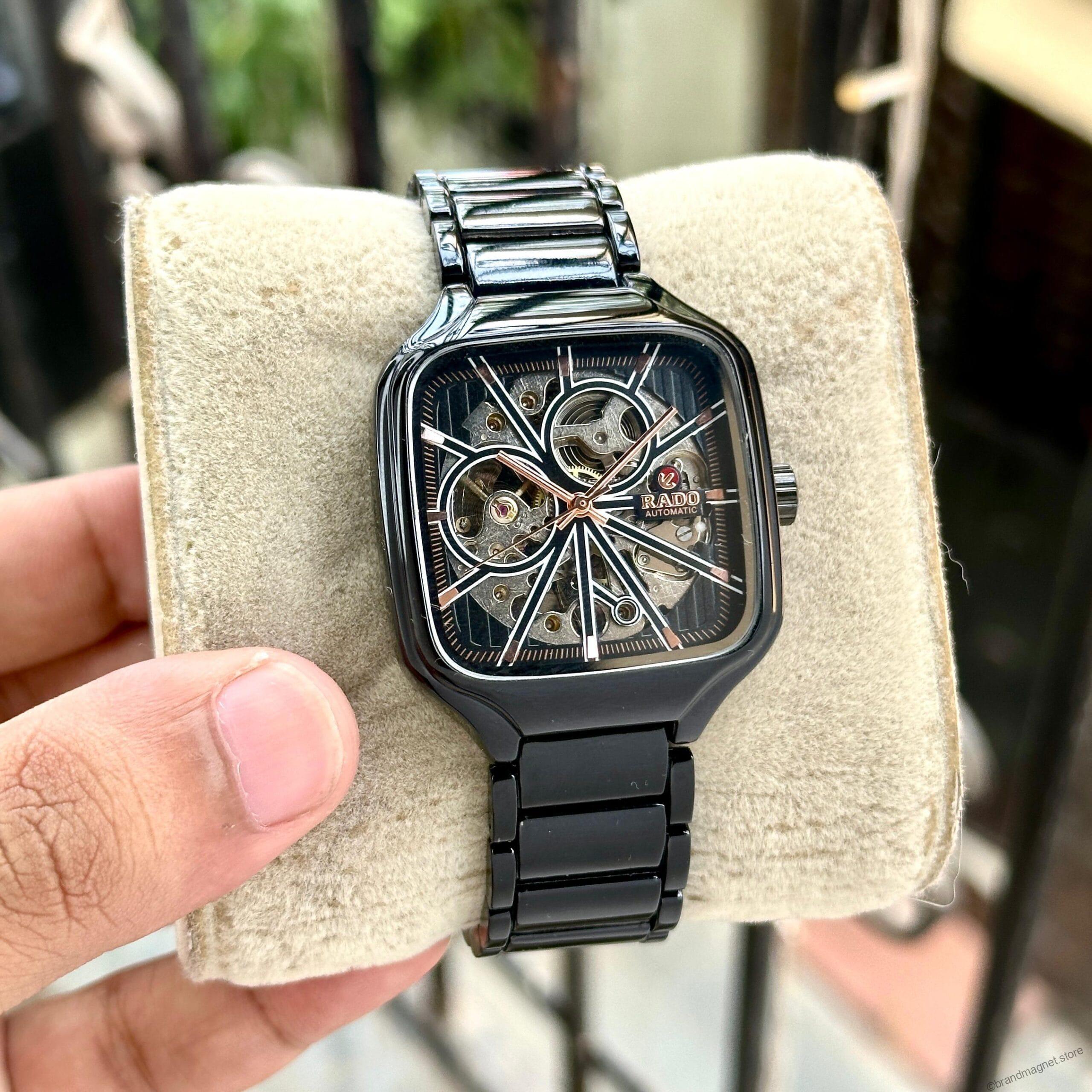 Black square automatic watch – Brand Magnet